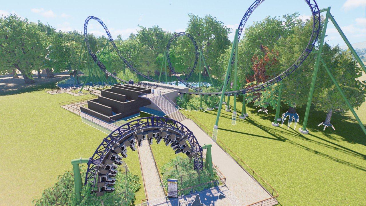 Unthemed Intamin shuttle coaster with compact layout - Planet Coaster 2 ...