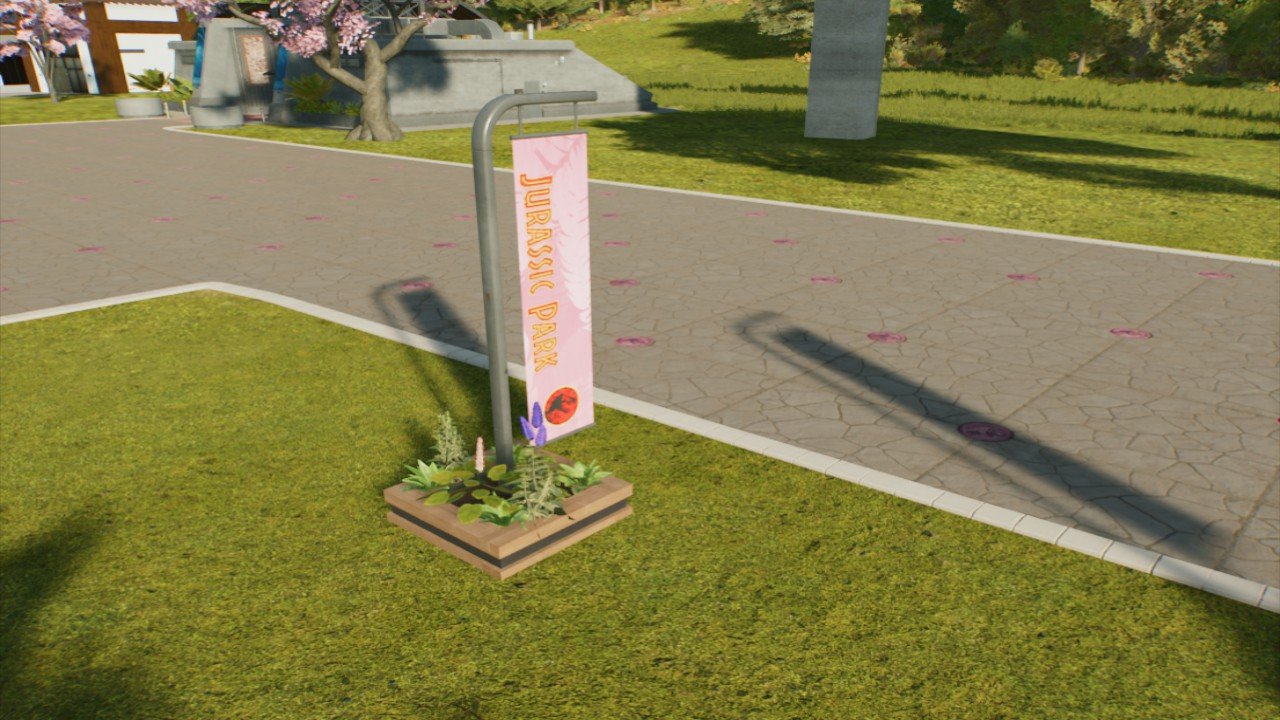 Pink Sign Planter - Workshop - Jurassic World Evolution 3