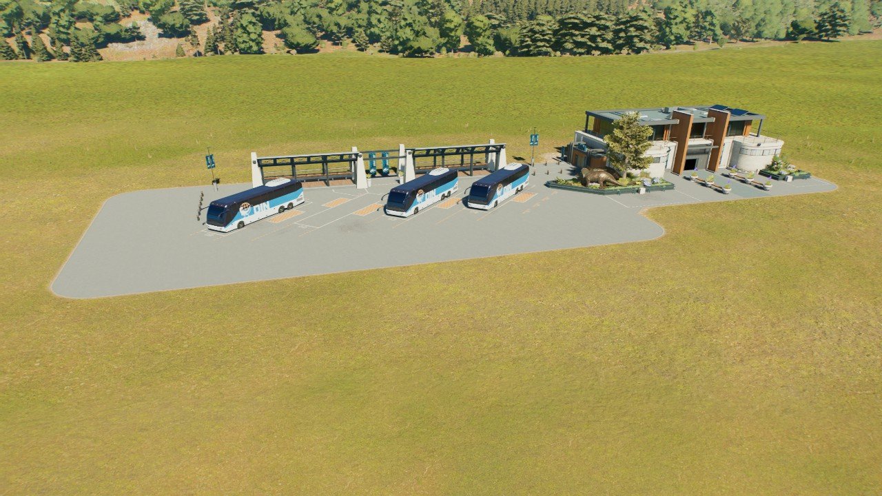 Bus arival point - Workshop - Jurassic World Evolution 3