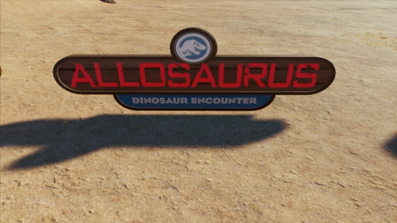 Allosaurus sign - Workshop - Jurassic World Evolution 3