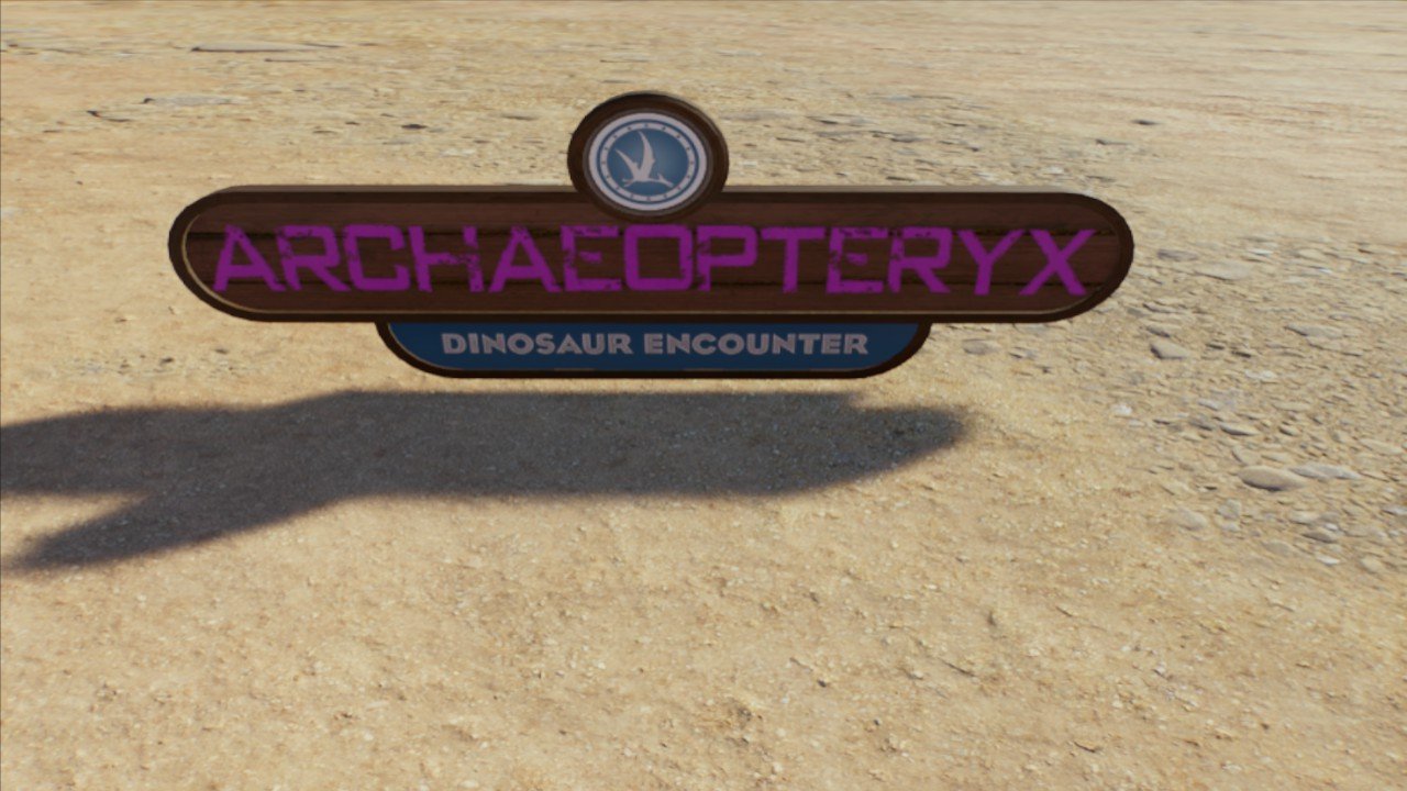 Archaeopteryx sign - Workshop - Jurassic World Evolution 3