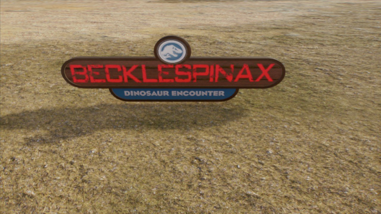 Becklespinax sign - Workshop - Jurassic World Evolution 3