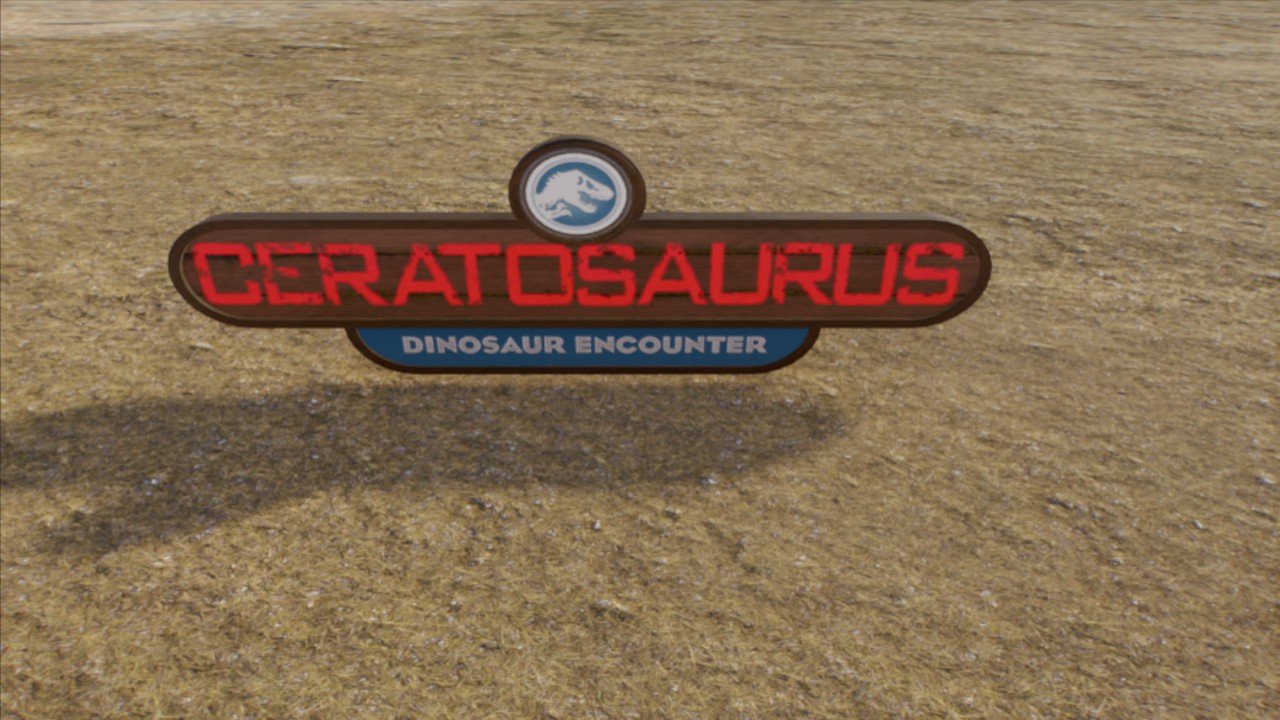 Ceratosaurus sign - Workshop - Jurassic World Evolution 3
