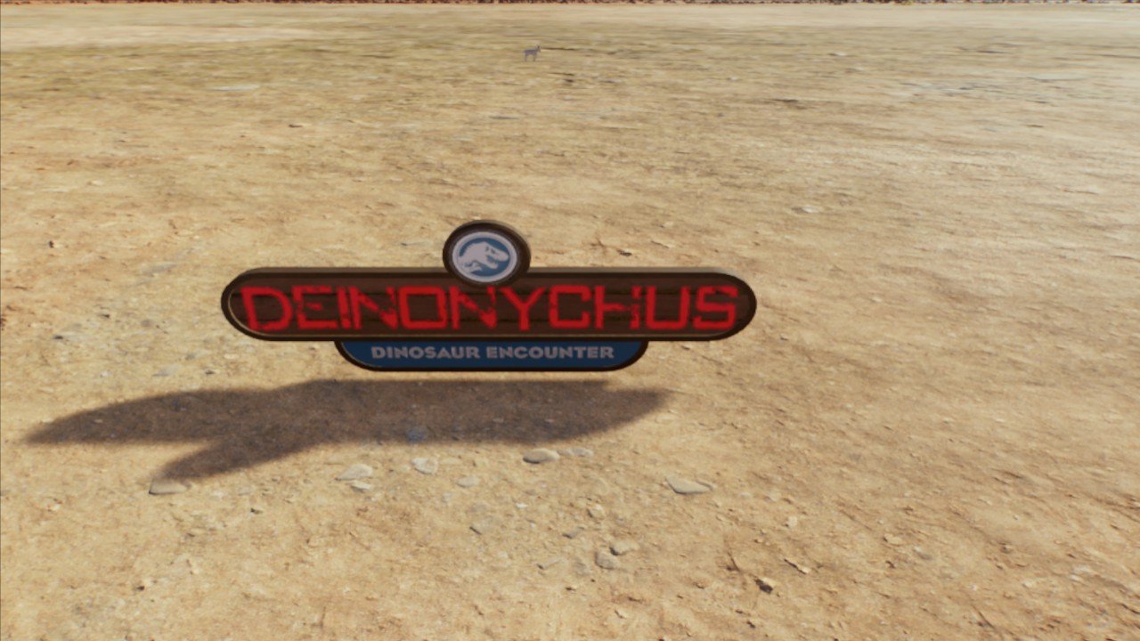 Deinonychus sign - Workshop - Jurassic World Evolution 3