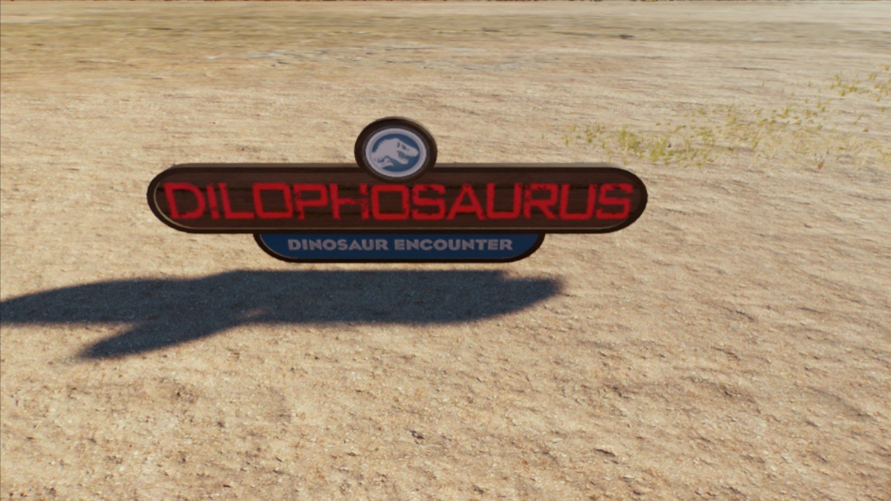 Dilophosaurus sign - Workshop - Jurassic World Evolution 3