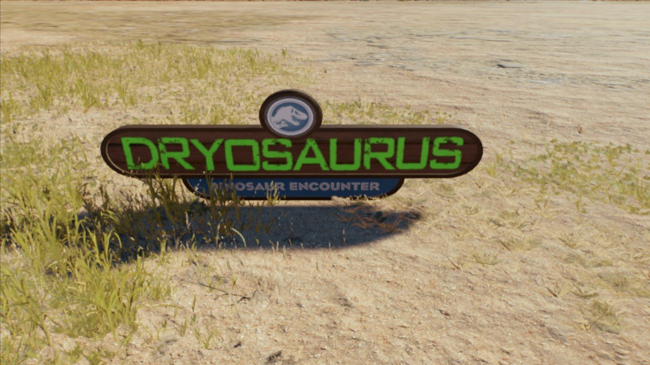 Dryosaurus sign - Workshop - Jurassic World Evolution 3