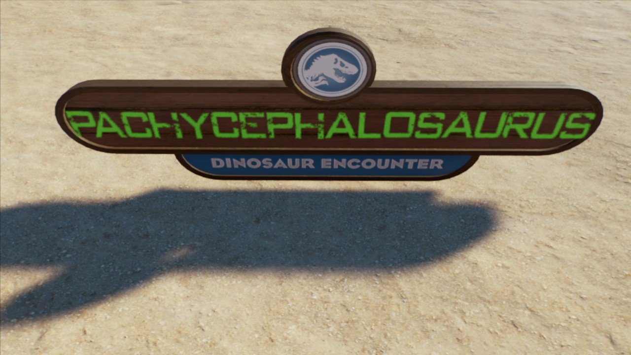 Pachycephalosaurus sign - Workshop - Jurassic World Evolution 3