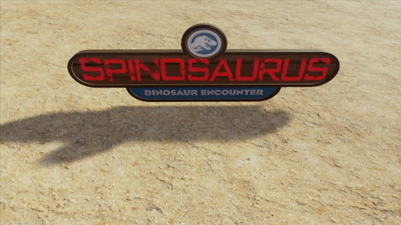 Spinosaurus sign - Workshop - Jurassic World Evolution 3