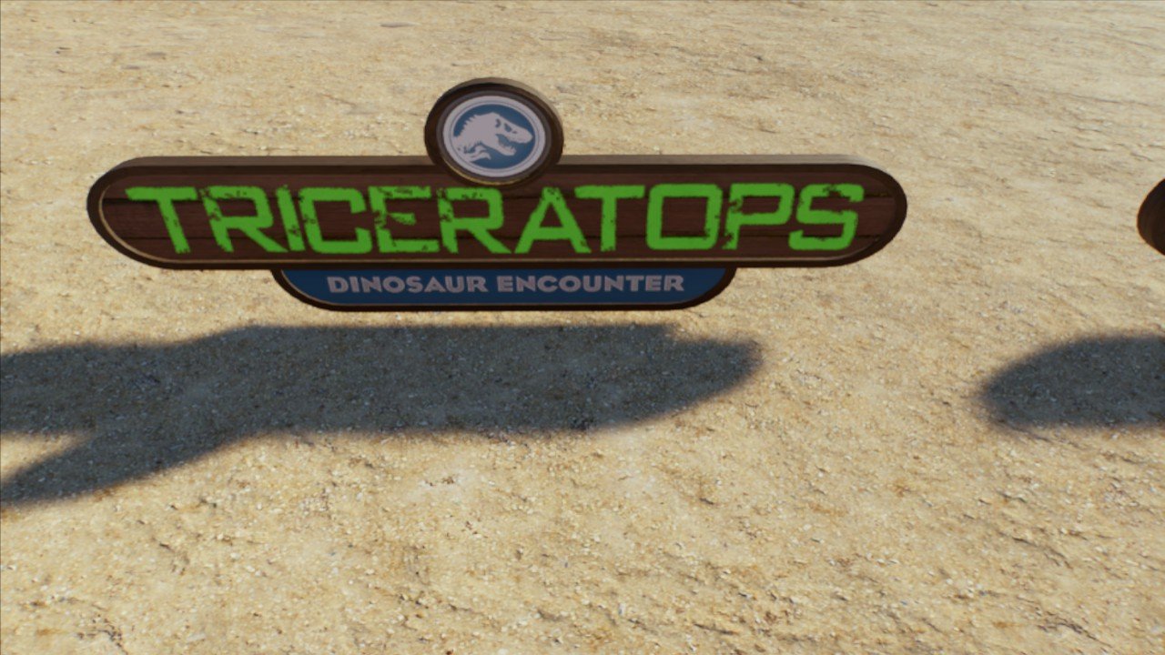 Triceratops sign - Workshop - Jurassic World Evolution 3