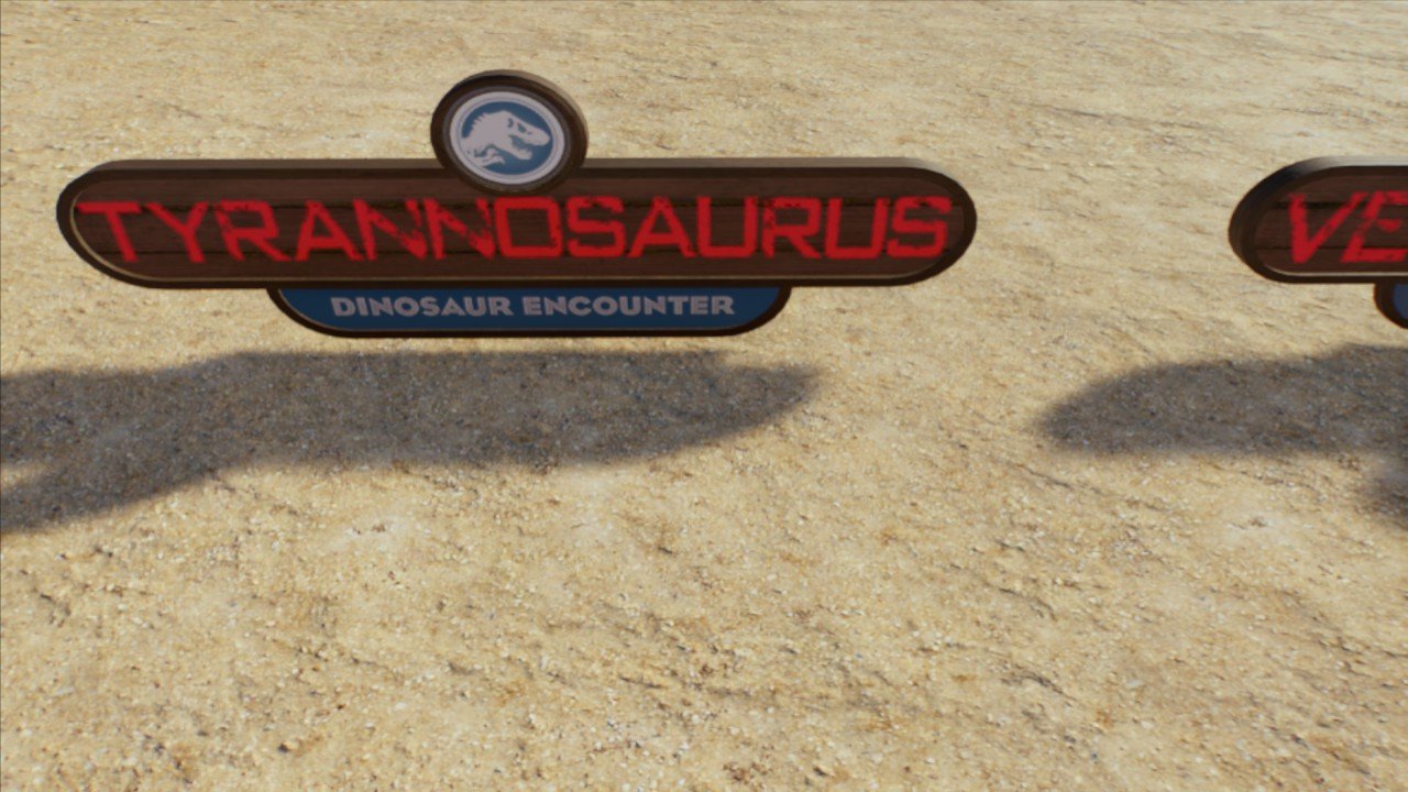 Tyrannosaurus sign - Workshop - Jurassic World Evolution 3