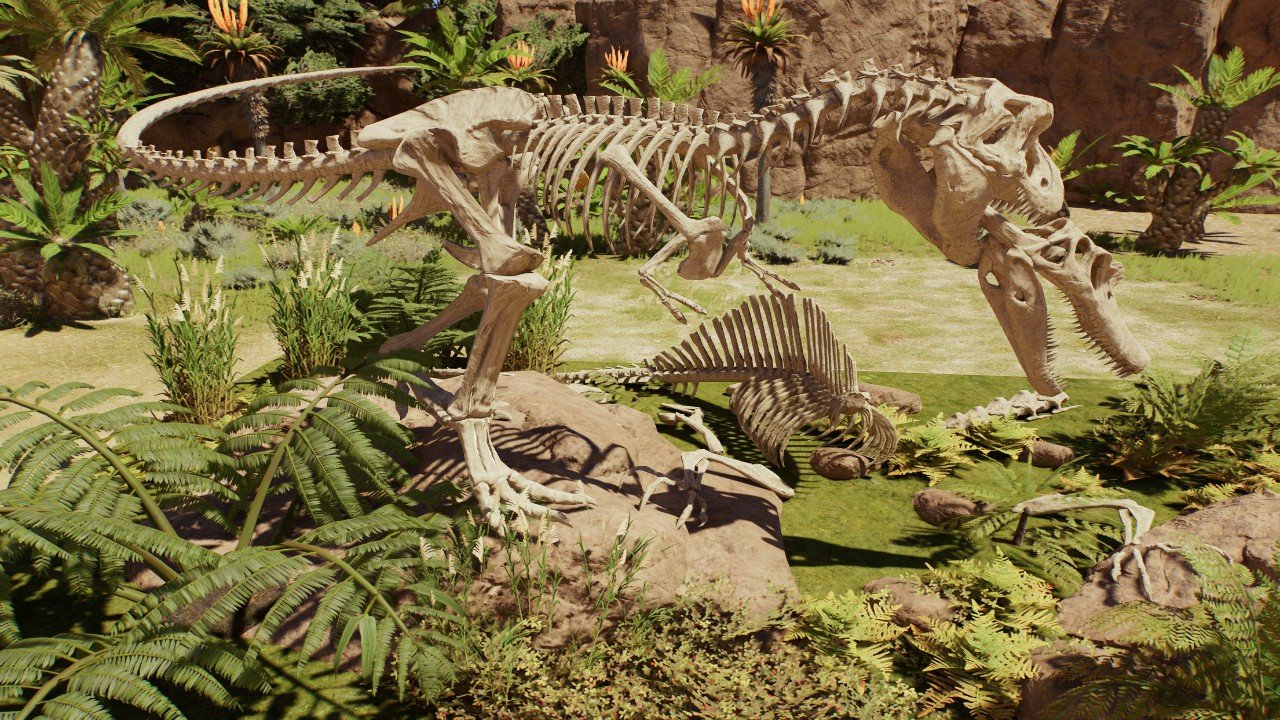 T Rex pulls Spino head - Workshop - Jurassic World Evolution 3