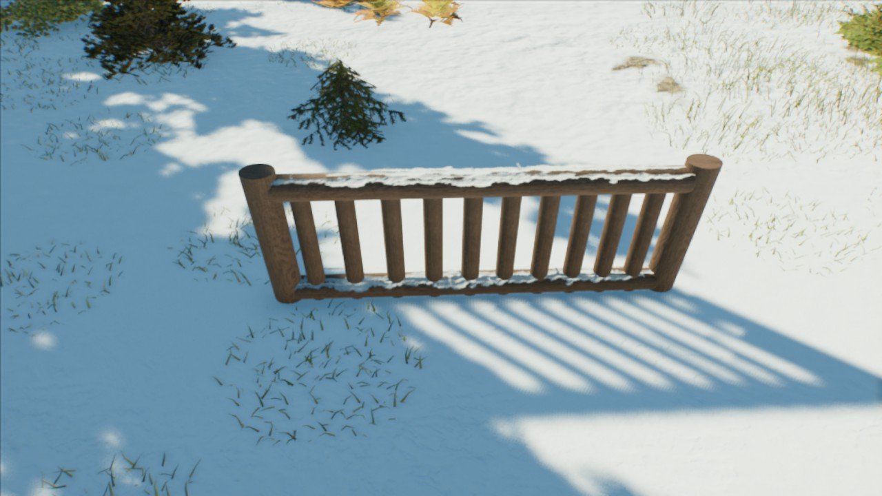 snow covered wooden fence - Workshop - Jurassic World Evolution 3