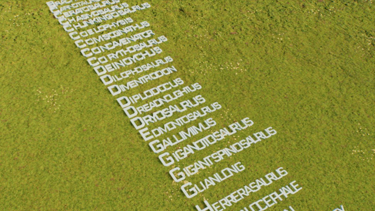 Dryosaurus sign - Workshop - Jurassic World Evolution 3