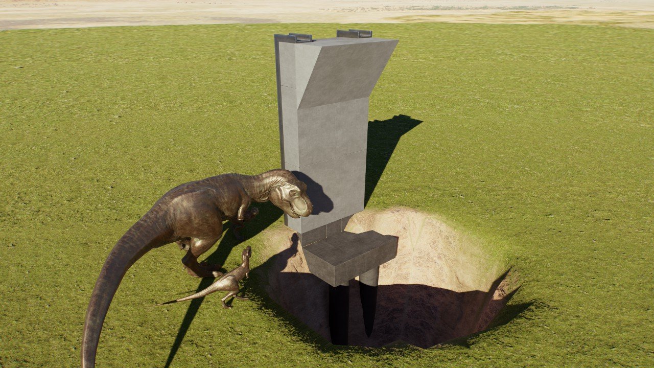 Large Carnivore Reinforced Concrete Fence with Foundation - Workshop ...