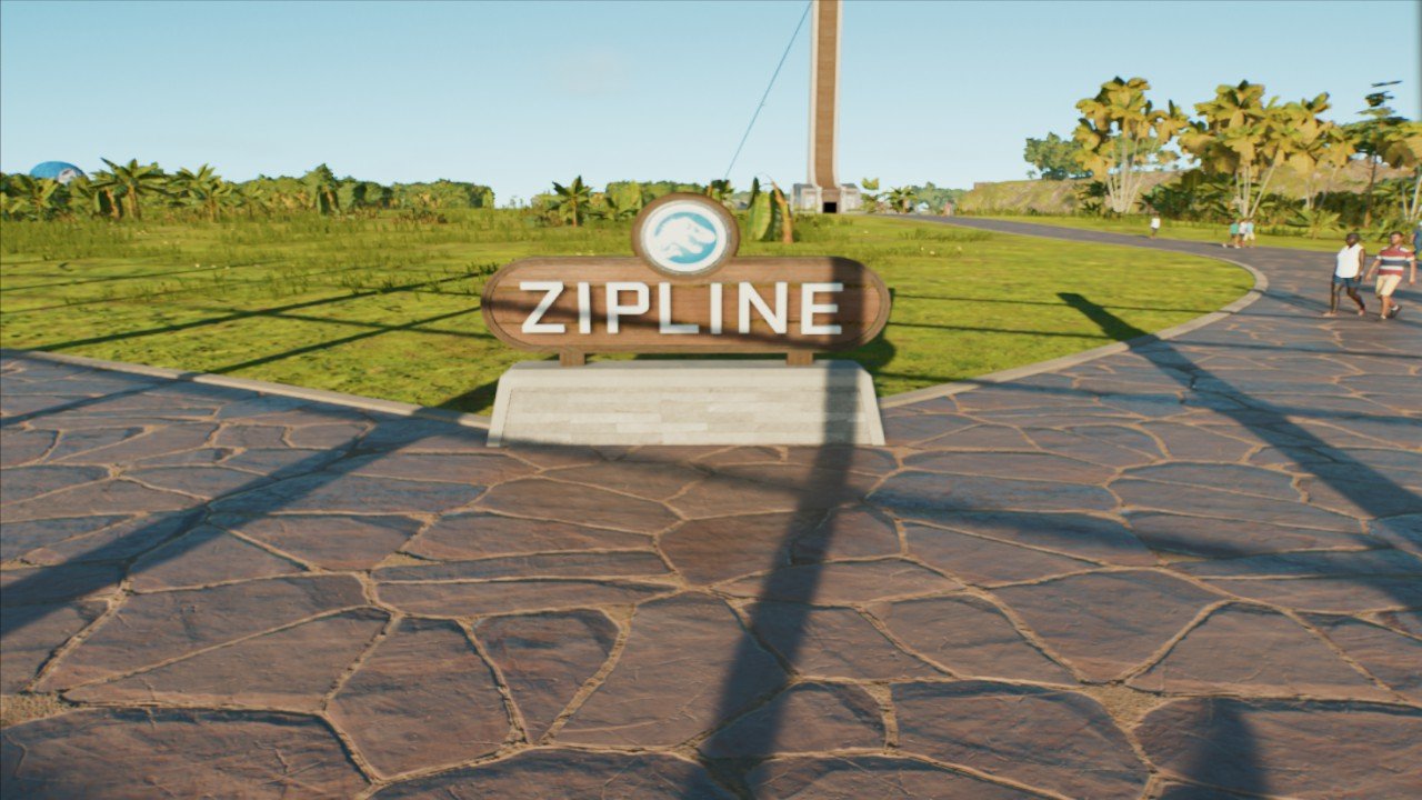 Jurassic World Zipline Sign - Workshop - Jurassic World Evolution 3