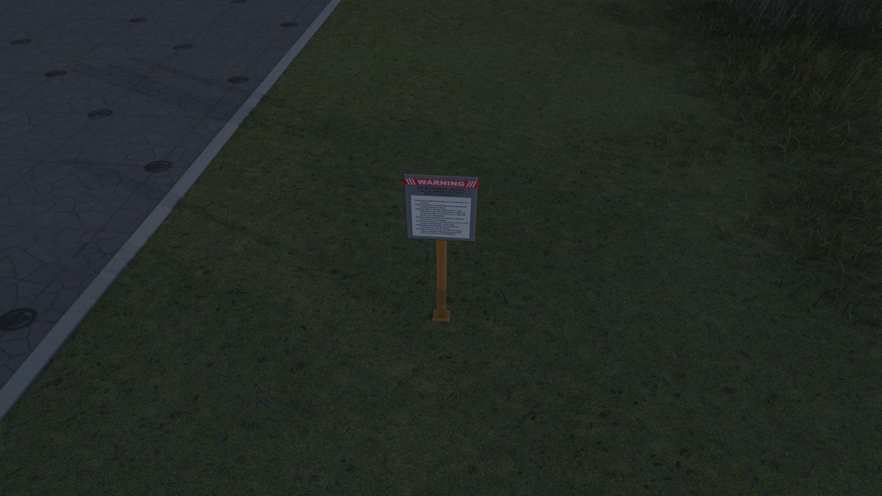 Warning Sign - Workshop - Jurassic World Evolution 3