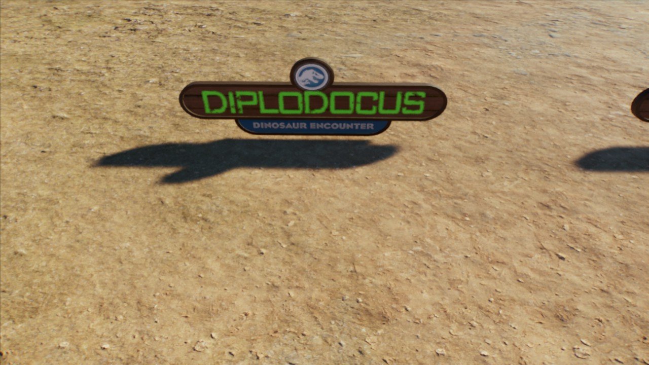 Diplodocus sign - Workshop - Jurassic World Evolution 3