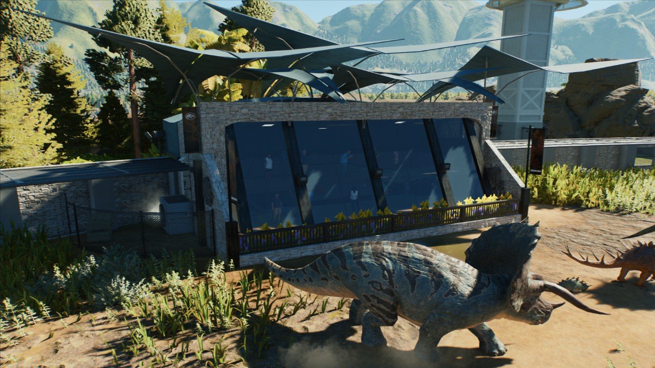 Brick and Wood Viewing Platform. - Workshop - Jurassic World Evolution 3