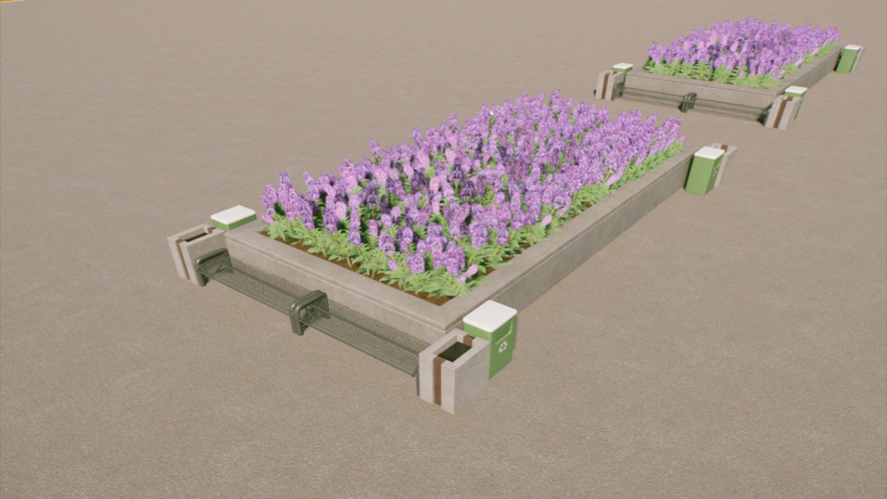 Medium planter + benches - Workshop - Jurassic World Evolution 3