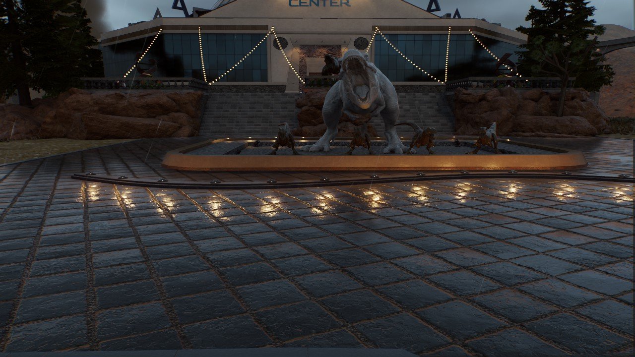 Trex and raptor statue - Workshop - Jurassic World Evolution 3