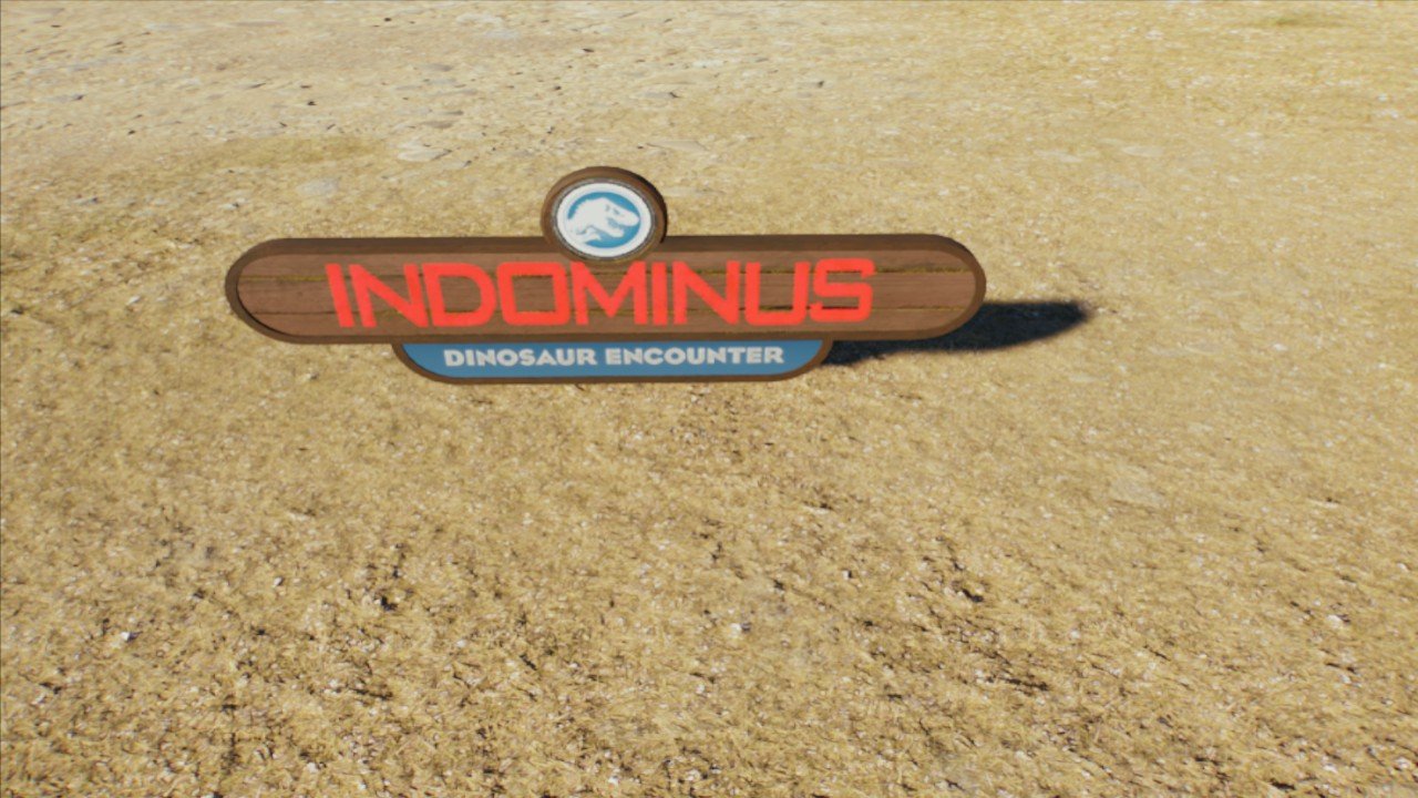 Indominus sign - Workshop - Jurassic World Evolution 3