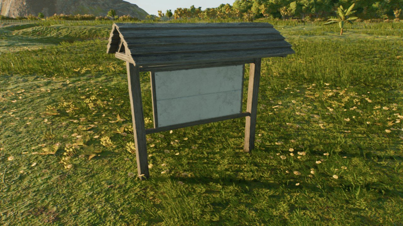 Blank Sign Board - Workshop - Jurassic World Evolution 3