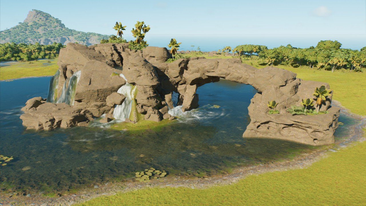 GR Waterfall Cover with Arch - Workshop - Jurassic World Evolution 3