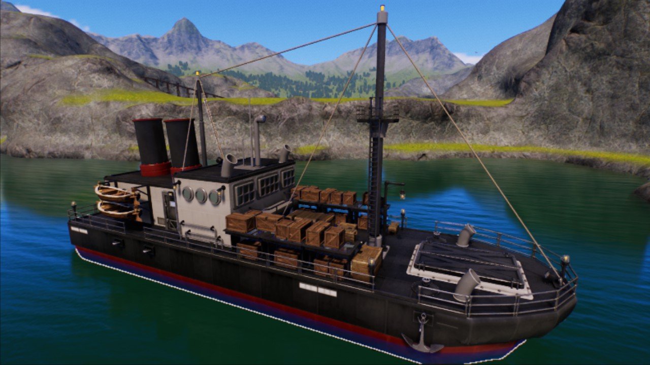 Steam Powered Cargo Ship - Planet Coaster 2 creation - Frontier Workshop