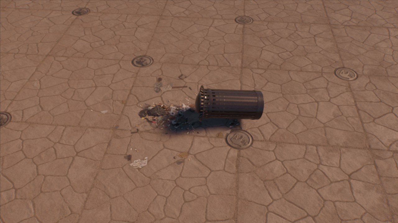 fallen over trash bin - Workshop - Jurassic World Evolution 3