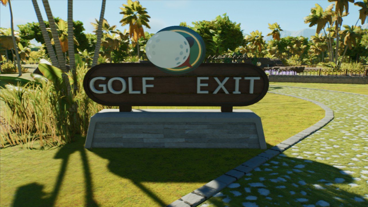 Golf Exit Sign - Workshop - Jurassic World Evolution 3