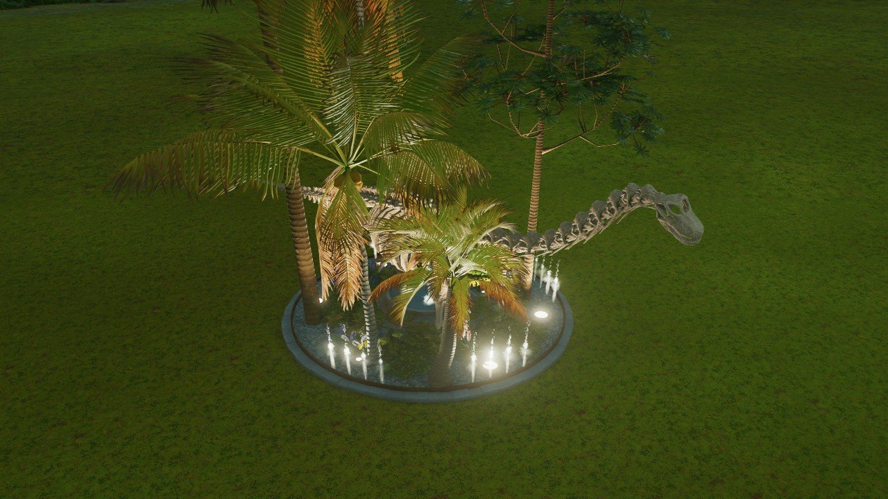 Sauropode statue with trees and fountains - Workshop - Jurassic World ...