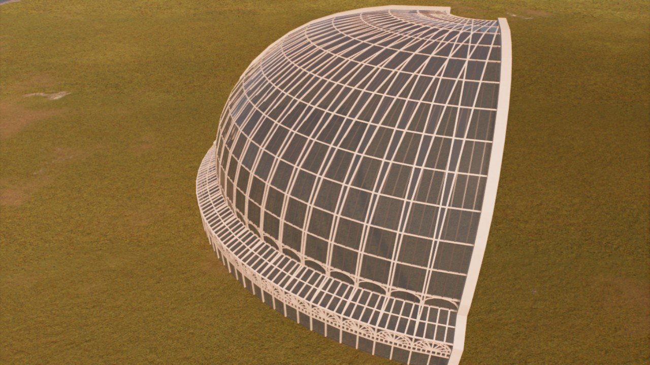 1/4 Dome Section /w concrete trim - Workshop - Jurassic World Evolution 3
