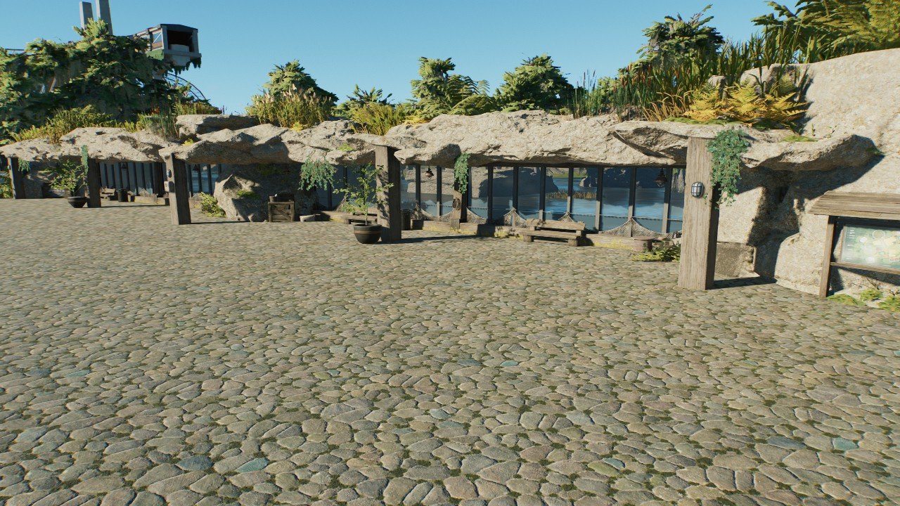 Wetland rock-covered viewing area - Workshop - Jurassic World Evolution 3