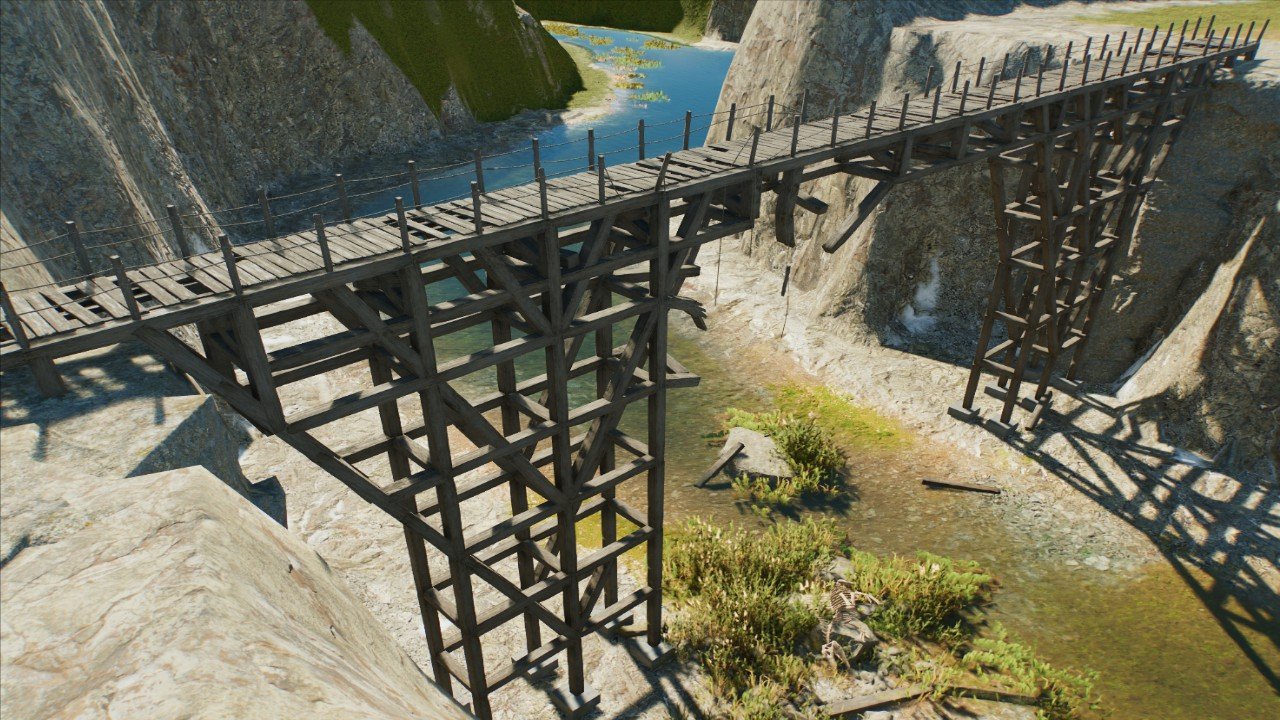 Rotten Bridge with a Crime Scene - Workshop - Jurassic World Evolution 3