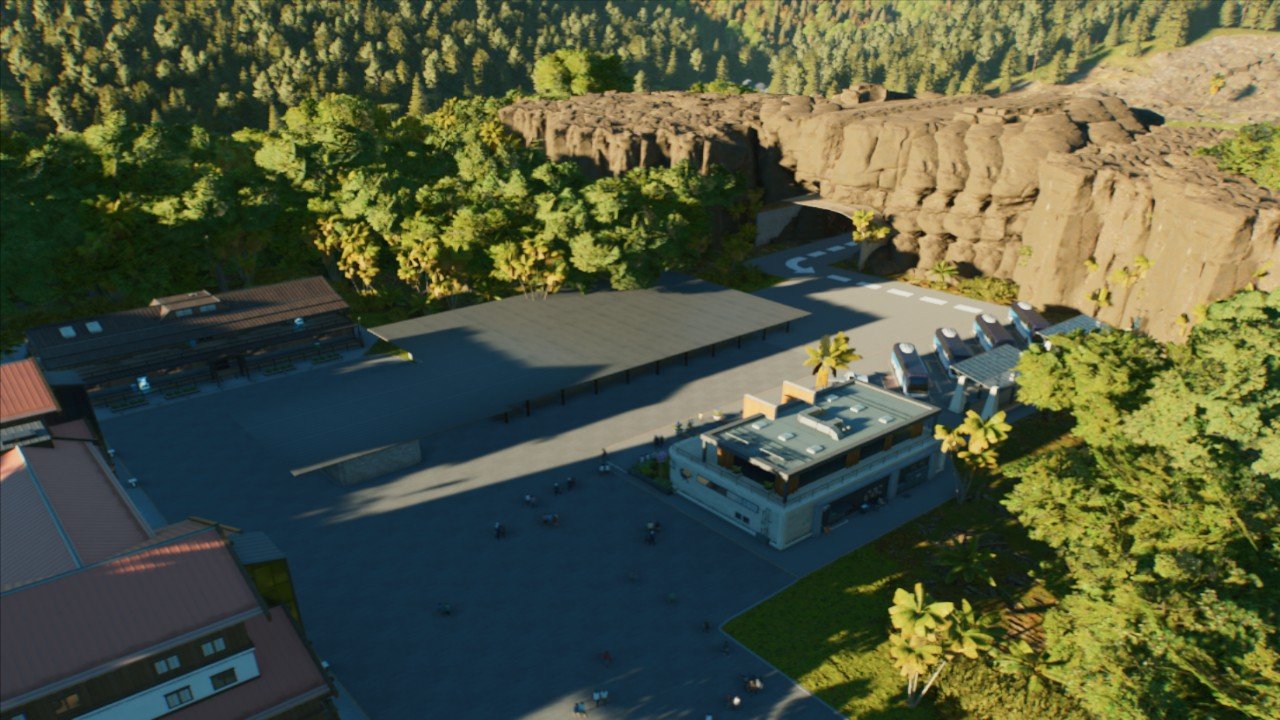 road and tunnel arrival area - Workshop - Jurassic World Evolution 3