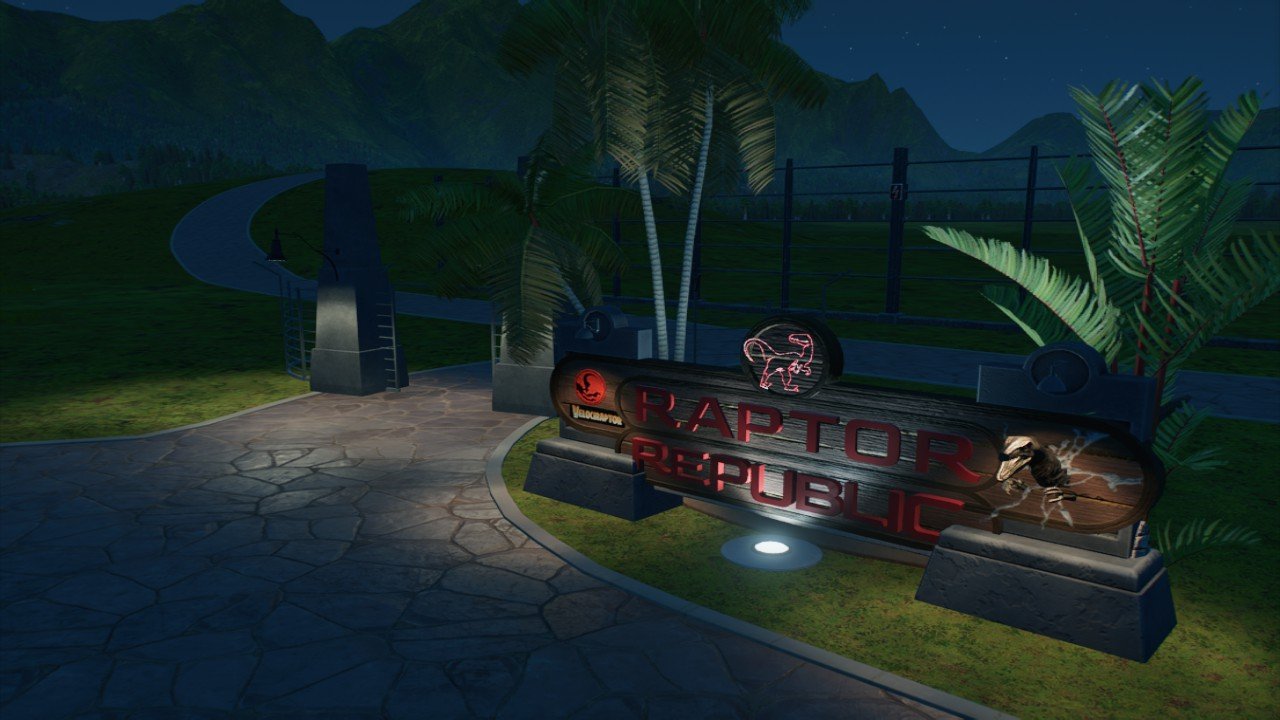 Raptor Republic Entrance - Workshop - Jurassic World Evolution 3