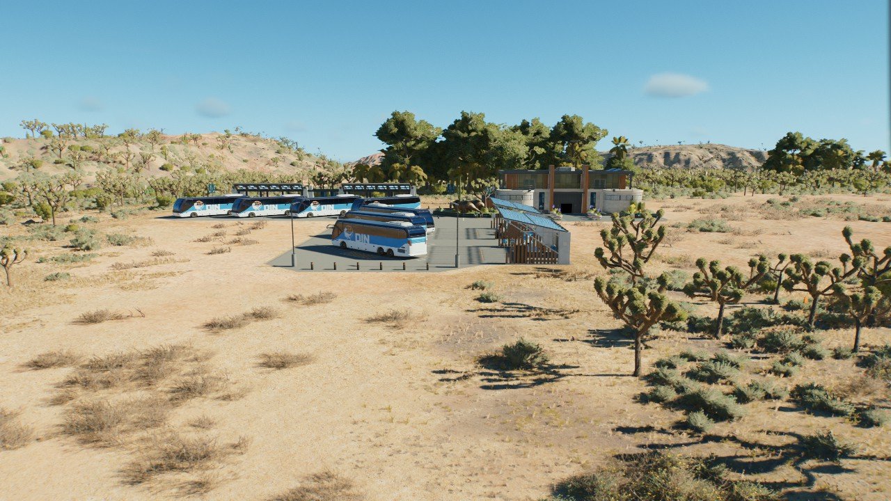 Arrival Point With Bus Parking - Workshop - Jurassic World Evolution 3