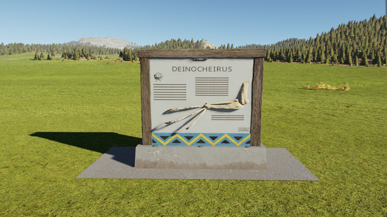 Deinocheirus Info Sign - Workshop - Jurassic World Evolution 3
