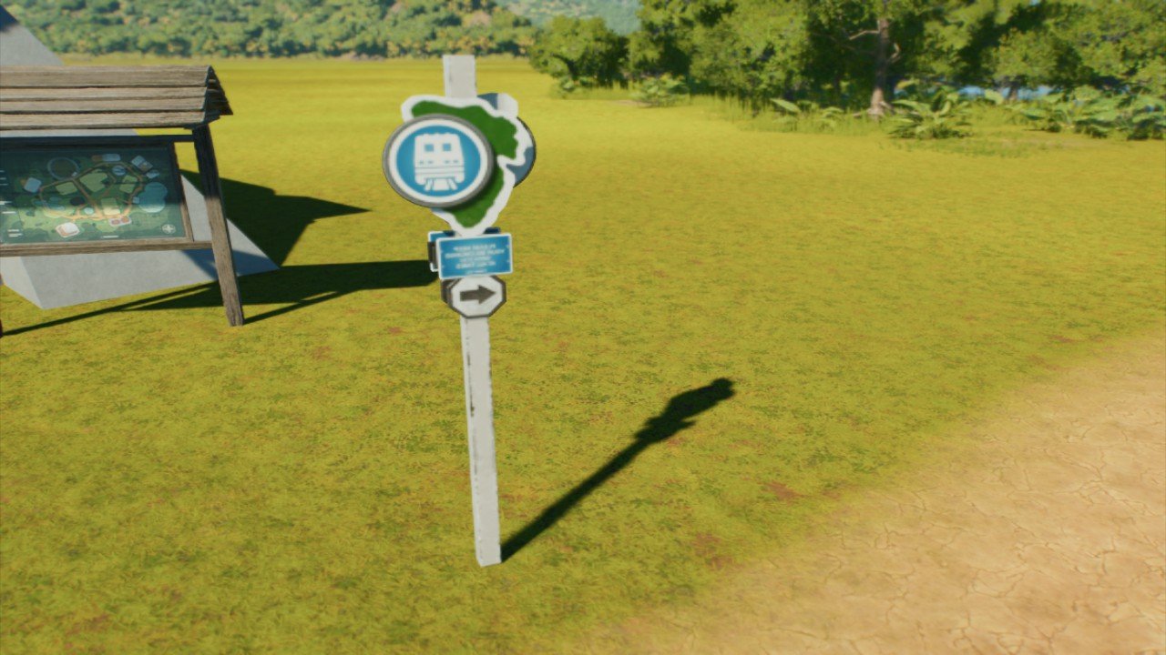 Monorail Sign pointer post - Workshop - Jurassic World Evolution 3