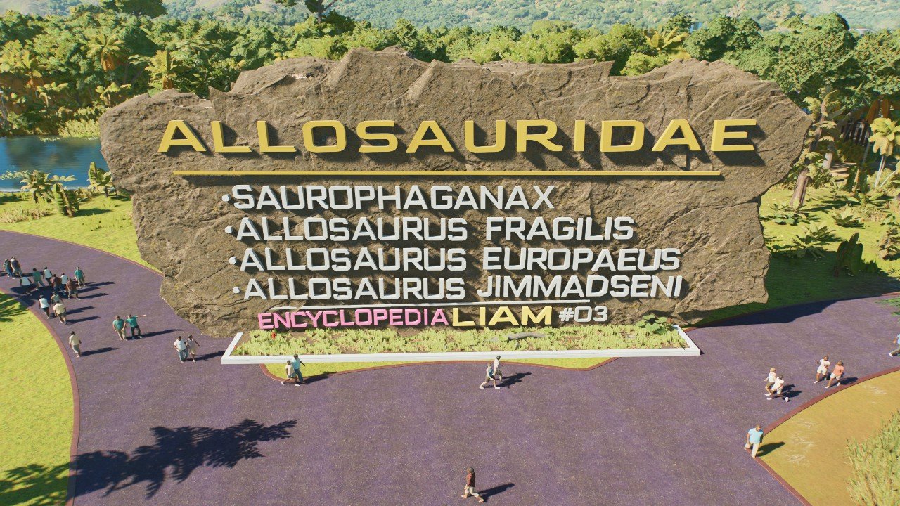ALLOSAURIDAE SIGN - ENCYCLOPEDIA LIAM - Workshop - Jurassic World ...