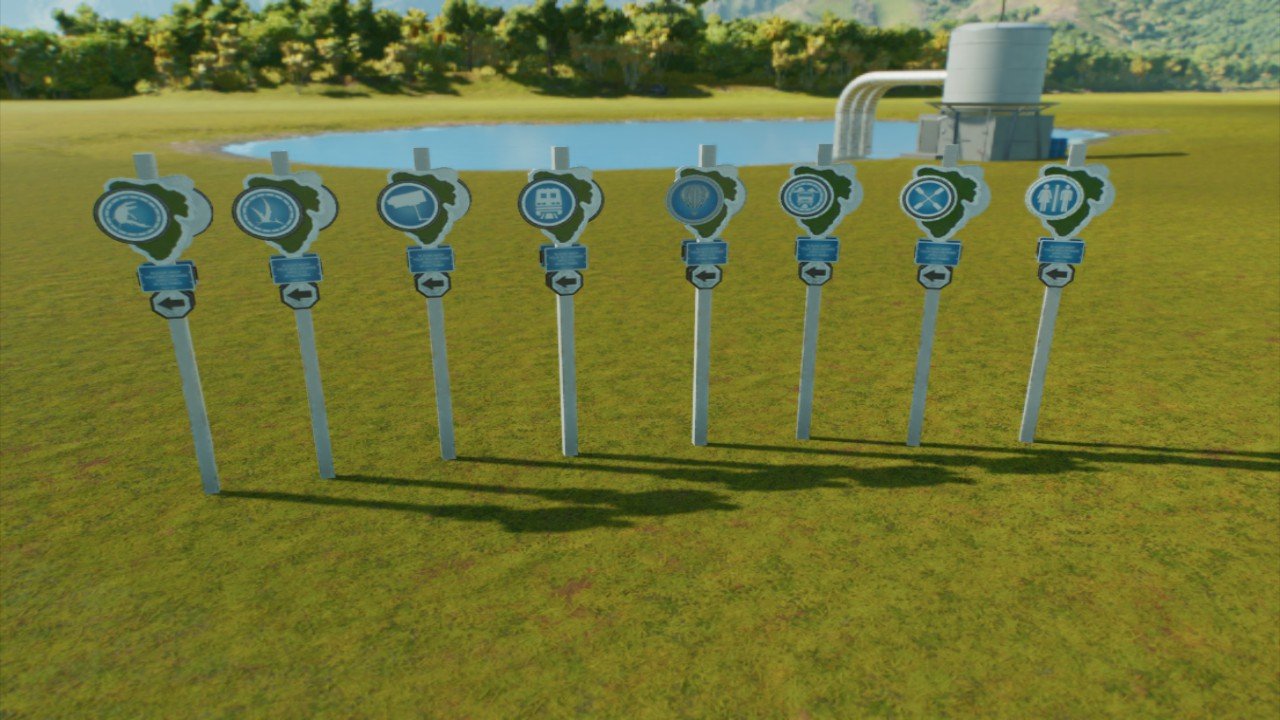 8 pointer sign post collection - Workshop - Jurassic World Evolution 3