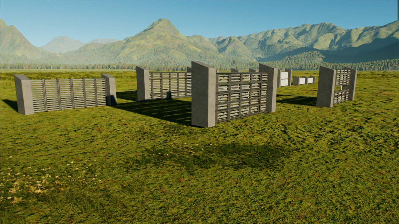 Low item Steel Gantry Fencing - Workshop - Jurassic World Evolution 3