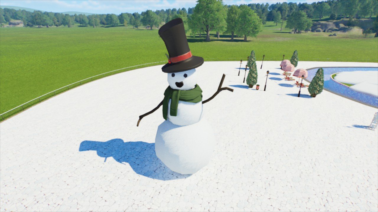 Waving Snowman - Planet Coaster 2 creation - Frontier Workshop