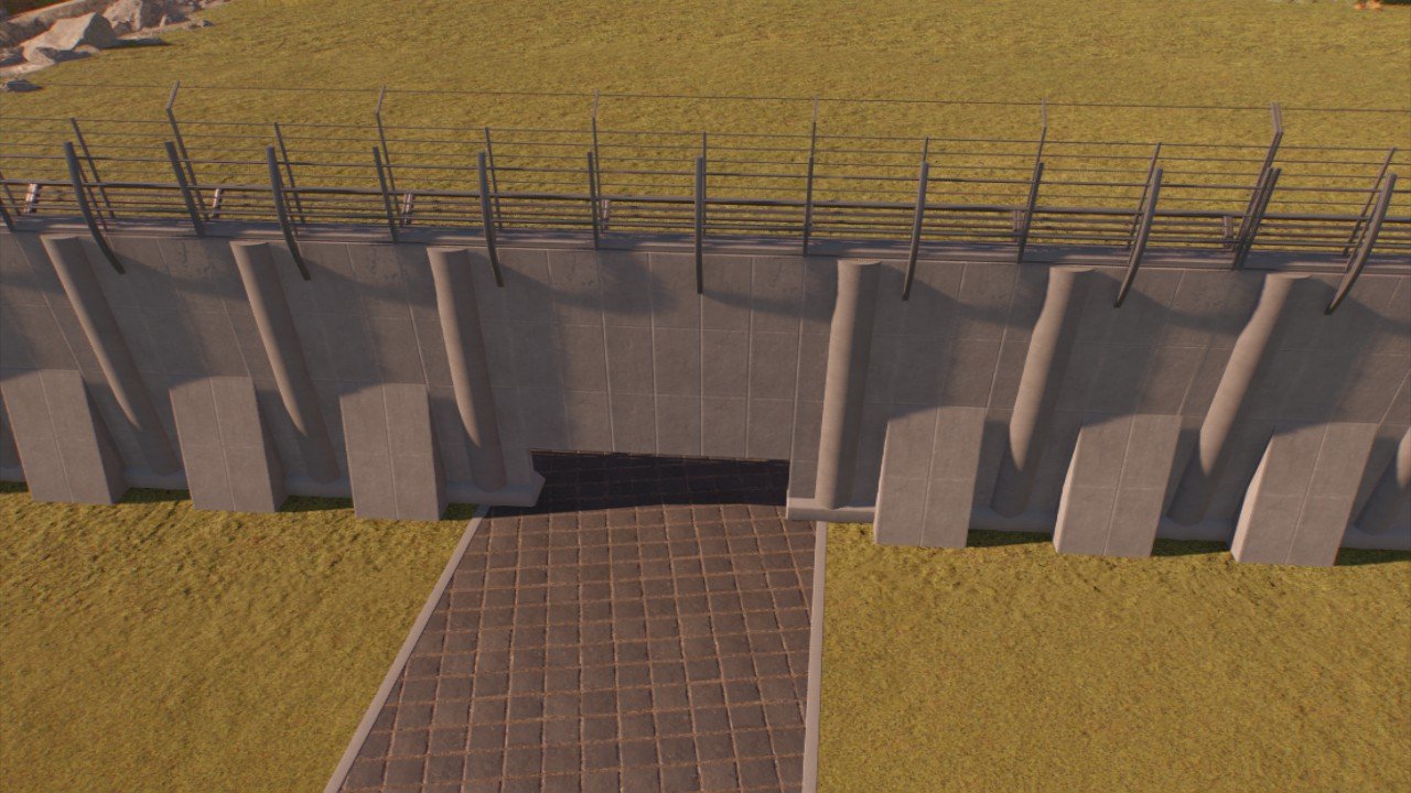 Concrate Wall with Guest Gate - Workshop - Jurassic World Evolution 3
