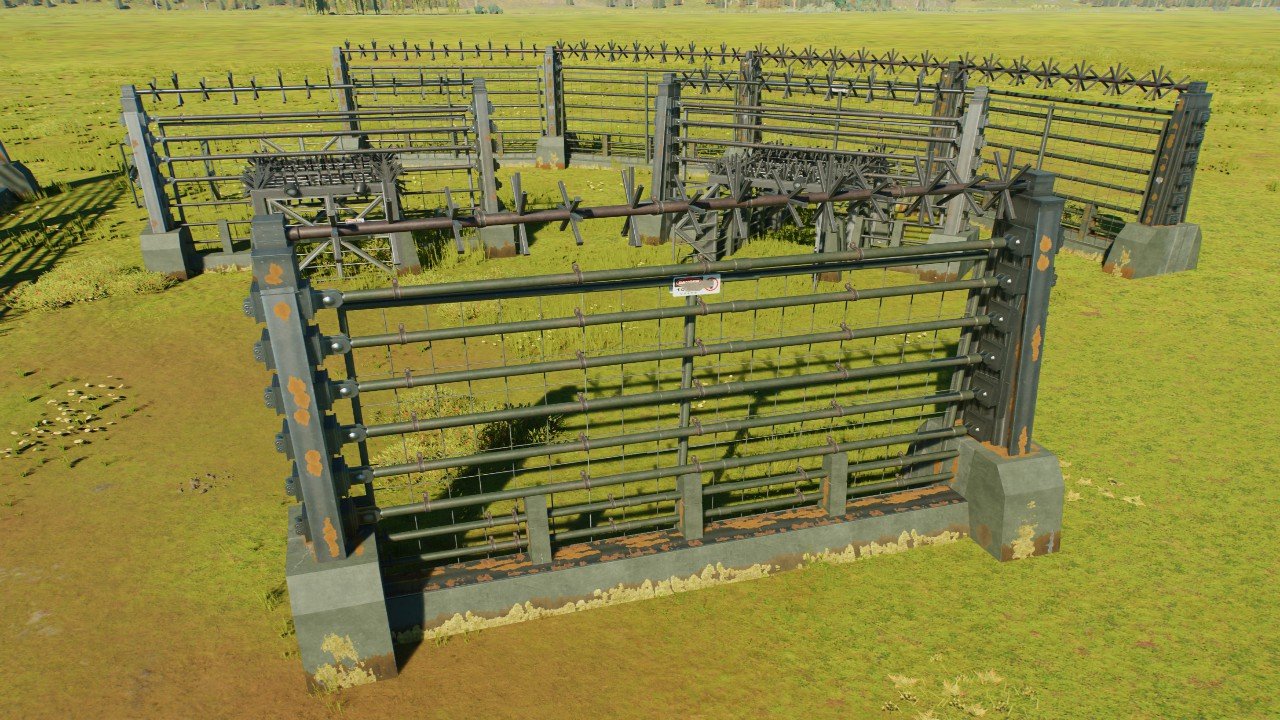 JP3 - Reinforced Fence Set (Aged) - Workshop - Jurassic World Evolution 3