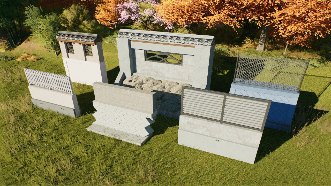 Japanese Retaining Wall Pack - Jurassic World Evolution 3 creation ...