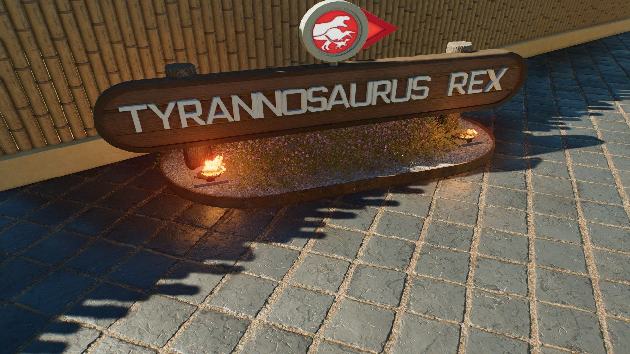T rex sign - Workshop - Jurassic World Evolution 3