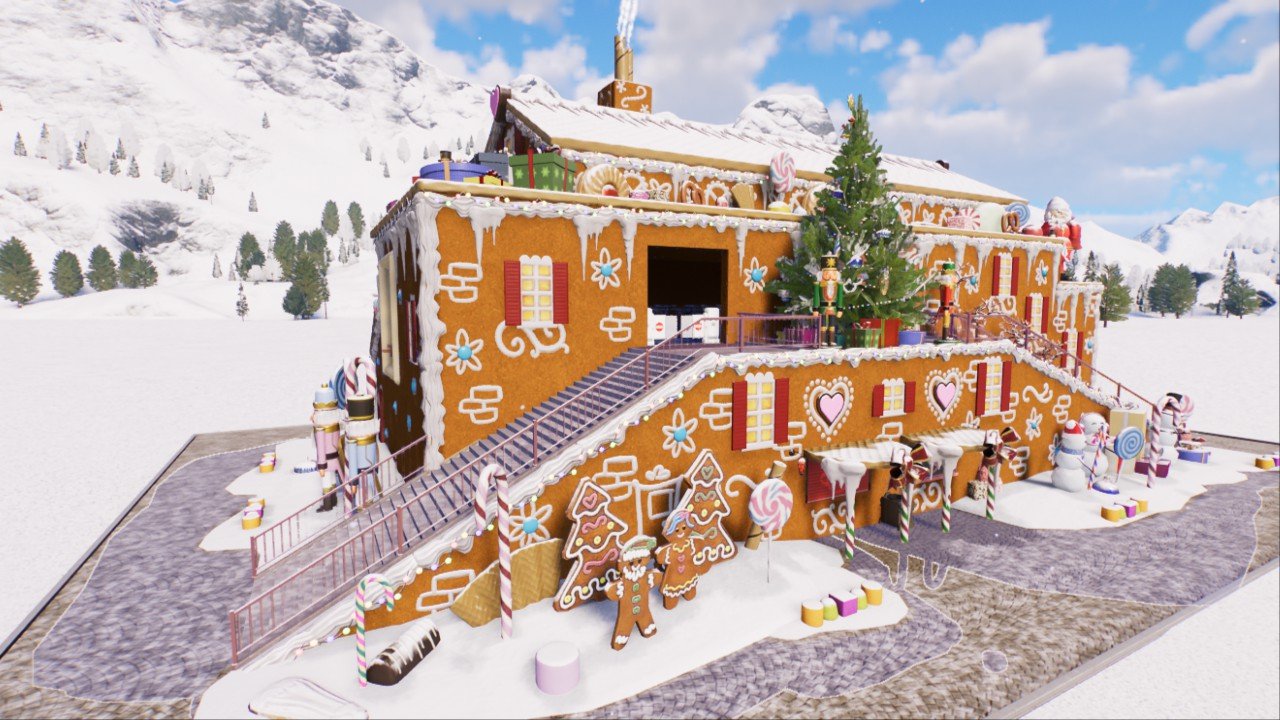 Christmas Coaster Station - Planet Coaster 2 creation - Frontier Workshop