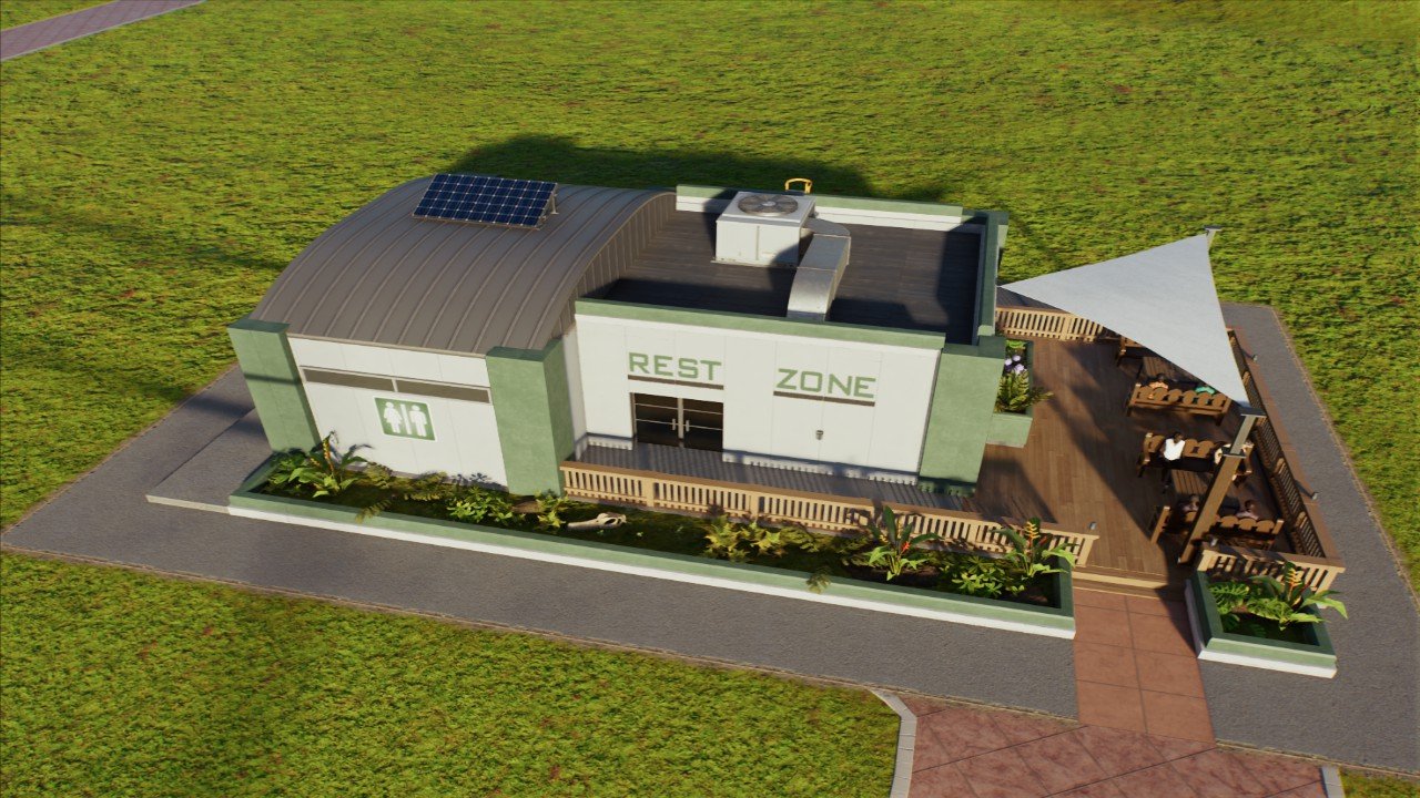 JW bathroom rest zone - Jurassic World Evolution 3 creation - Frontier ...