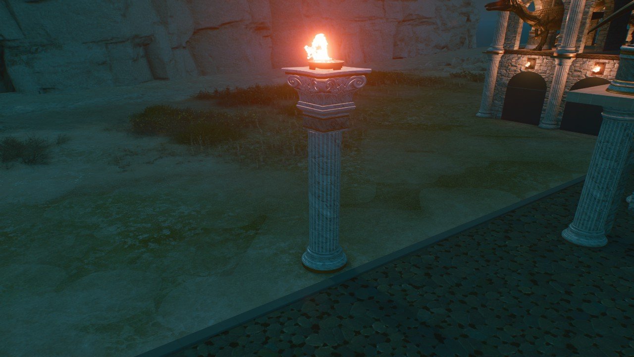 Corinthian Column with Fire - Workshop - Jurassic World Evolution 3